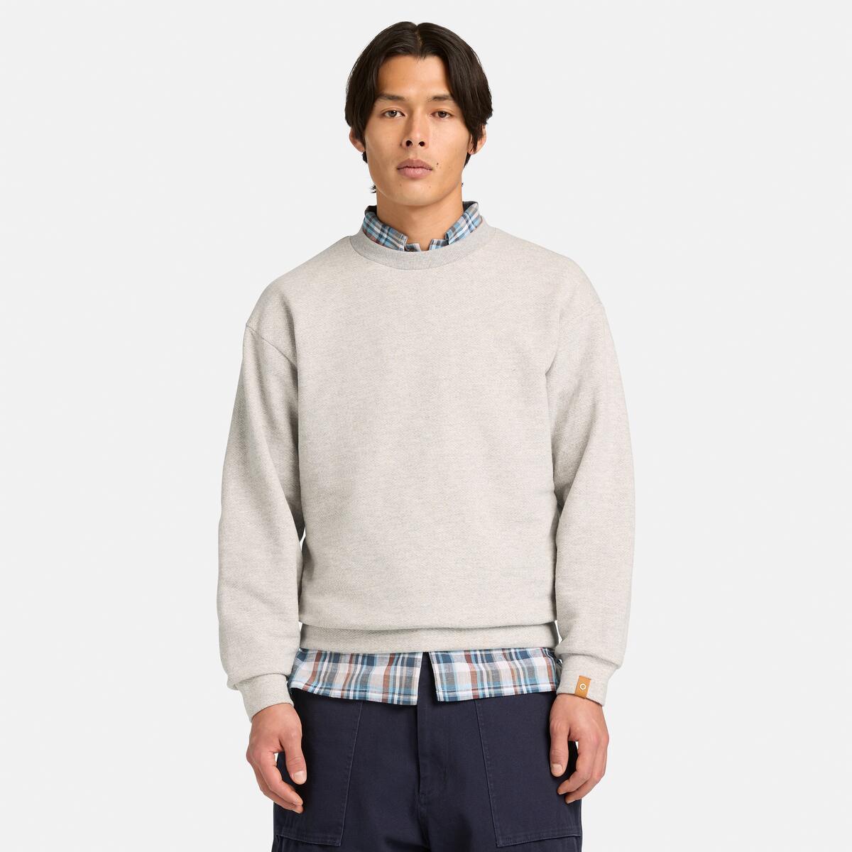 Buy Tokyo Design Collective Herringbone Crew in Medium Grey Heather ...