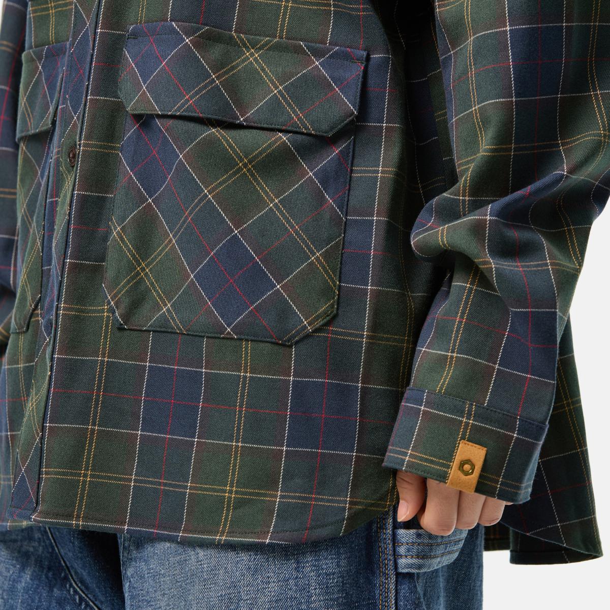Buy Unisex Tokyo Design Collective Utility Pocket Shirt in Green Gables ...