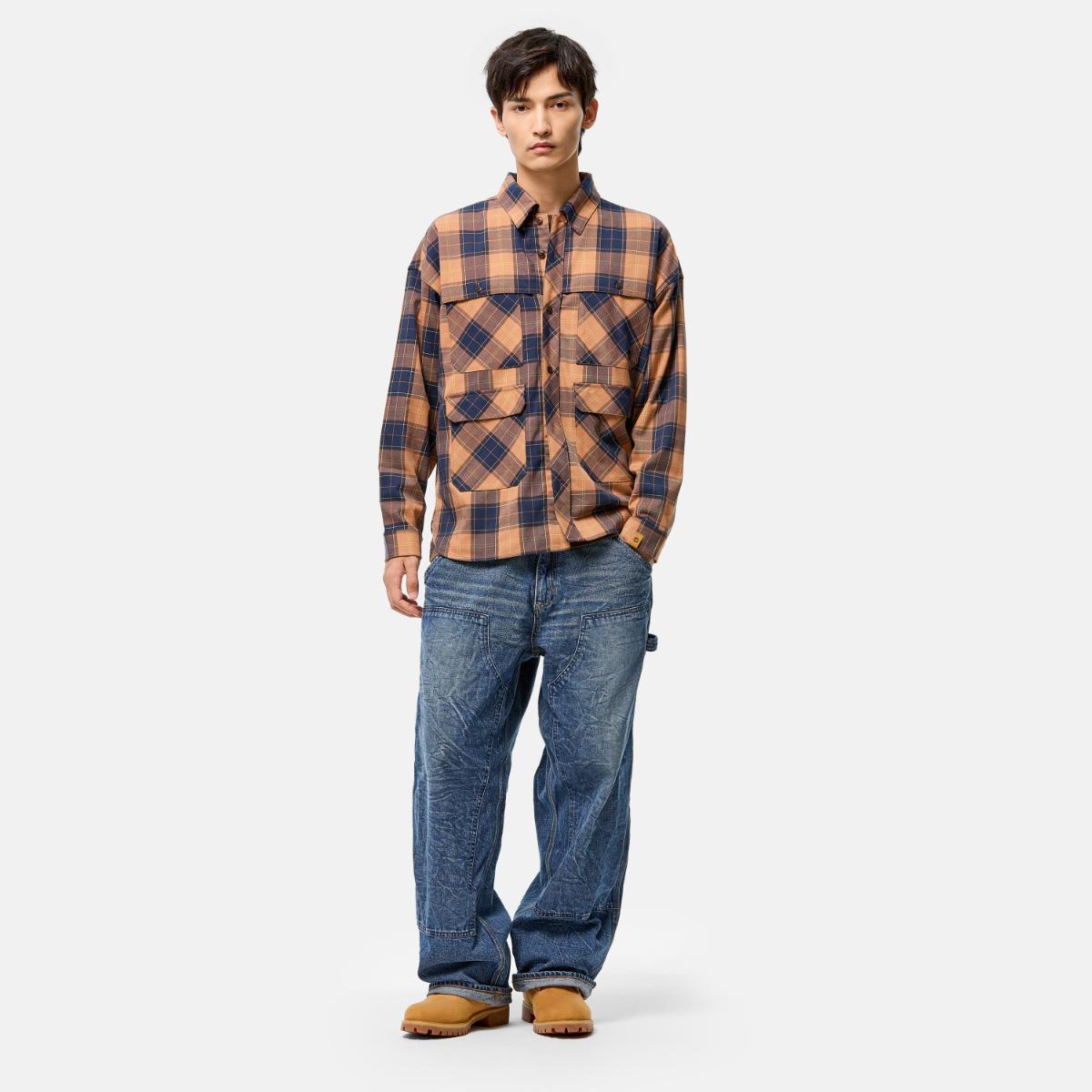 Buy Unisex Tokyo Design Collective Utility Pocket Shirt in Lion ...